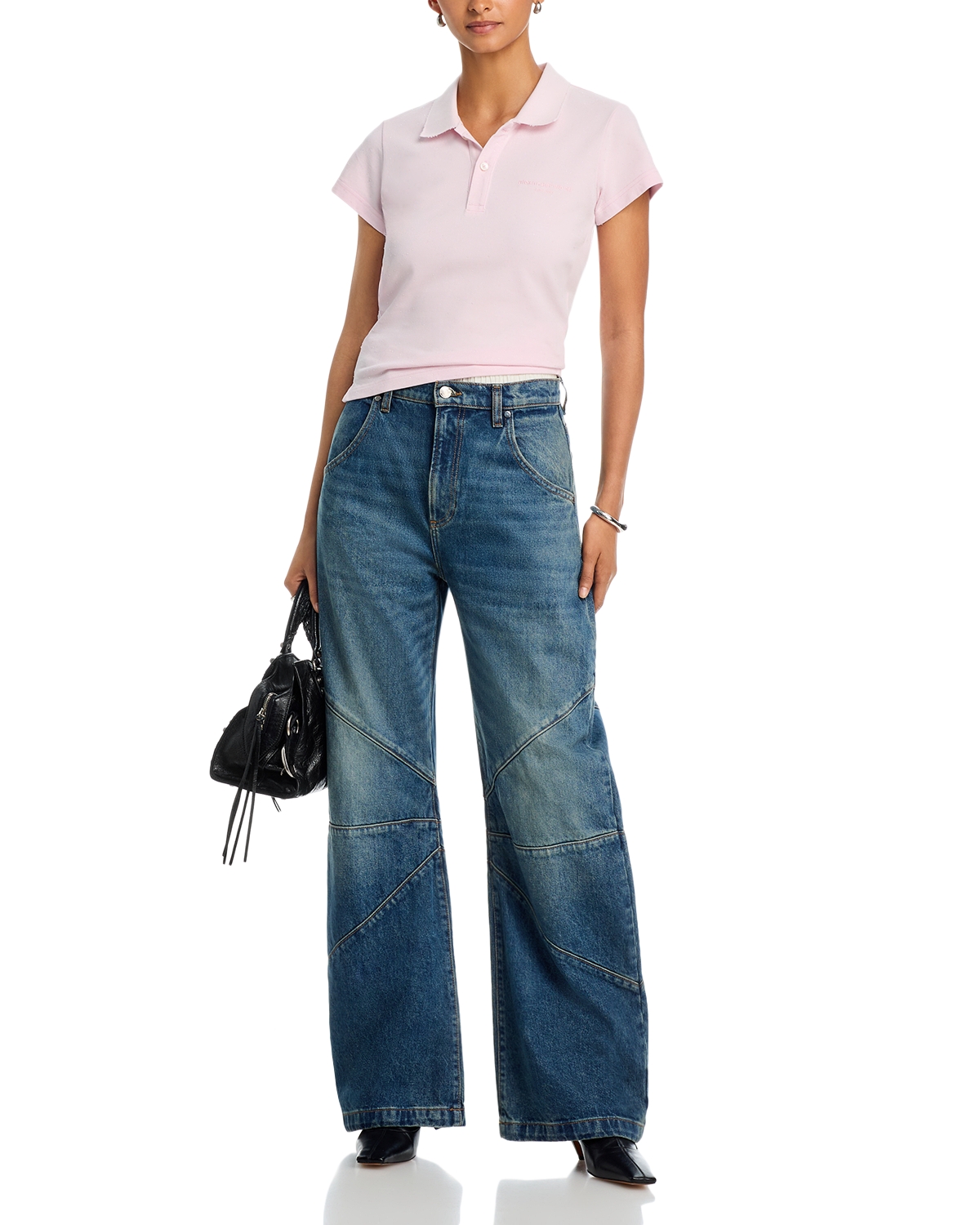 ALEXANDER WANG Alexanderwang Shrunken Polo Tee